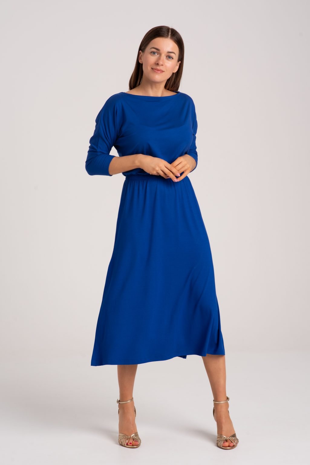 Kobaltowa Sukienka Z Modalu Hot As Hell - Lenanto - Sukienki I Odzież Damska Wysokiej Jakości